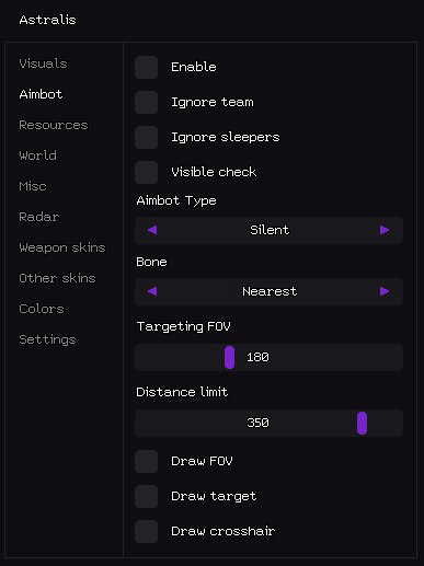 Astralis External – Legit & Rage, Aimbot, ESP for Rust - CheatVault