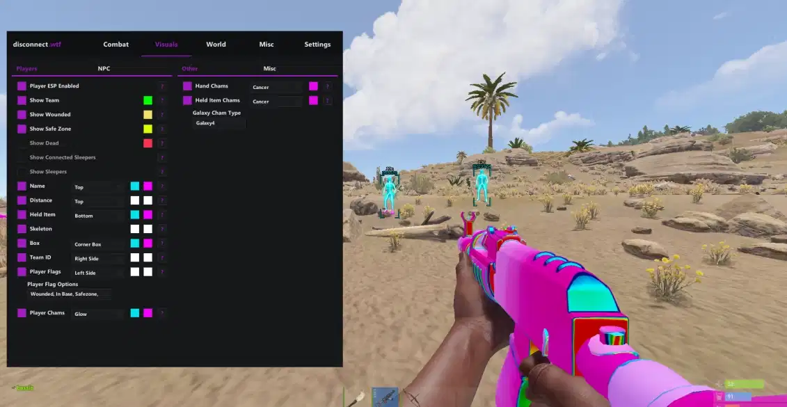 Buy Disconnect Internal Rust Cheat, Pslient, Chams, Desync Buy Disconnect Internal Rust Cheat, Pslient, Chams, Desync