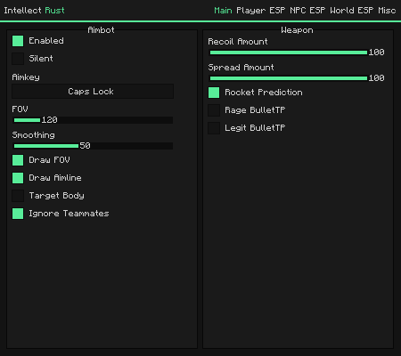 Buy Intellect Cheat, Aimbot, Pslient, Chams, Desync | Rust | CheatVault