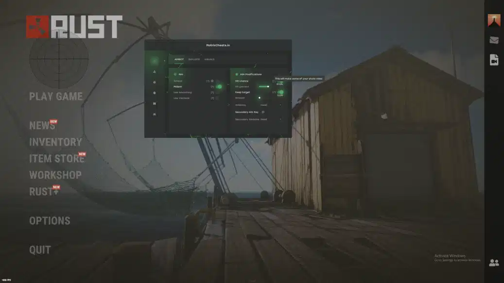 Buy Matrix Lite Rust Cheat | Chams | Legit | Rust | CheatVault