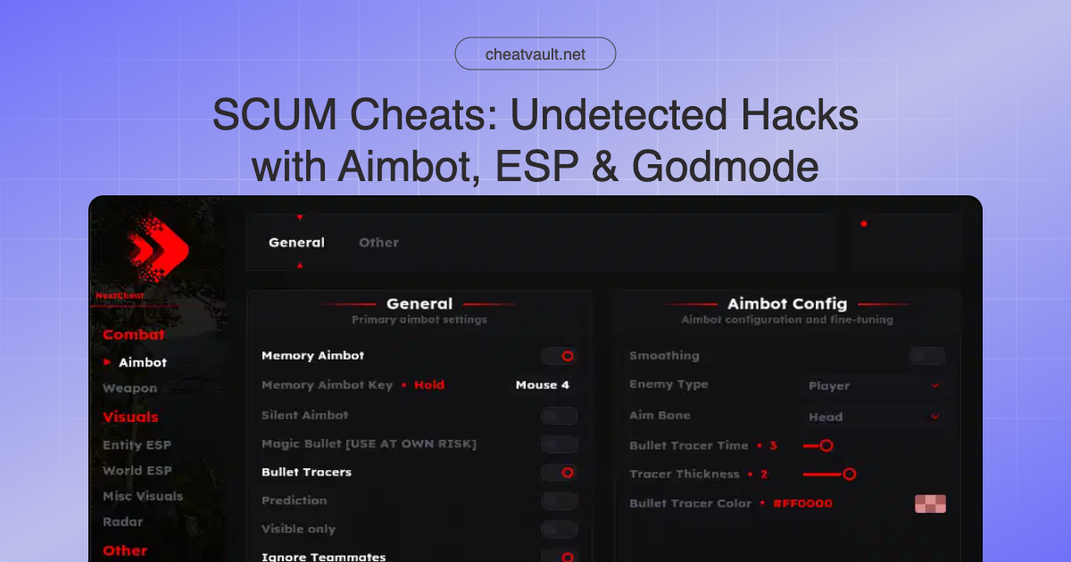 SCUM Cheats & Hacks: Aimbot, ESP, Godmode | CheatVault
